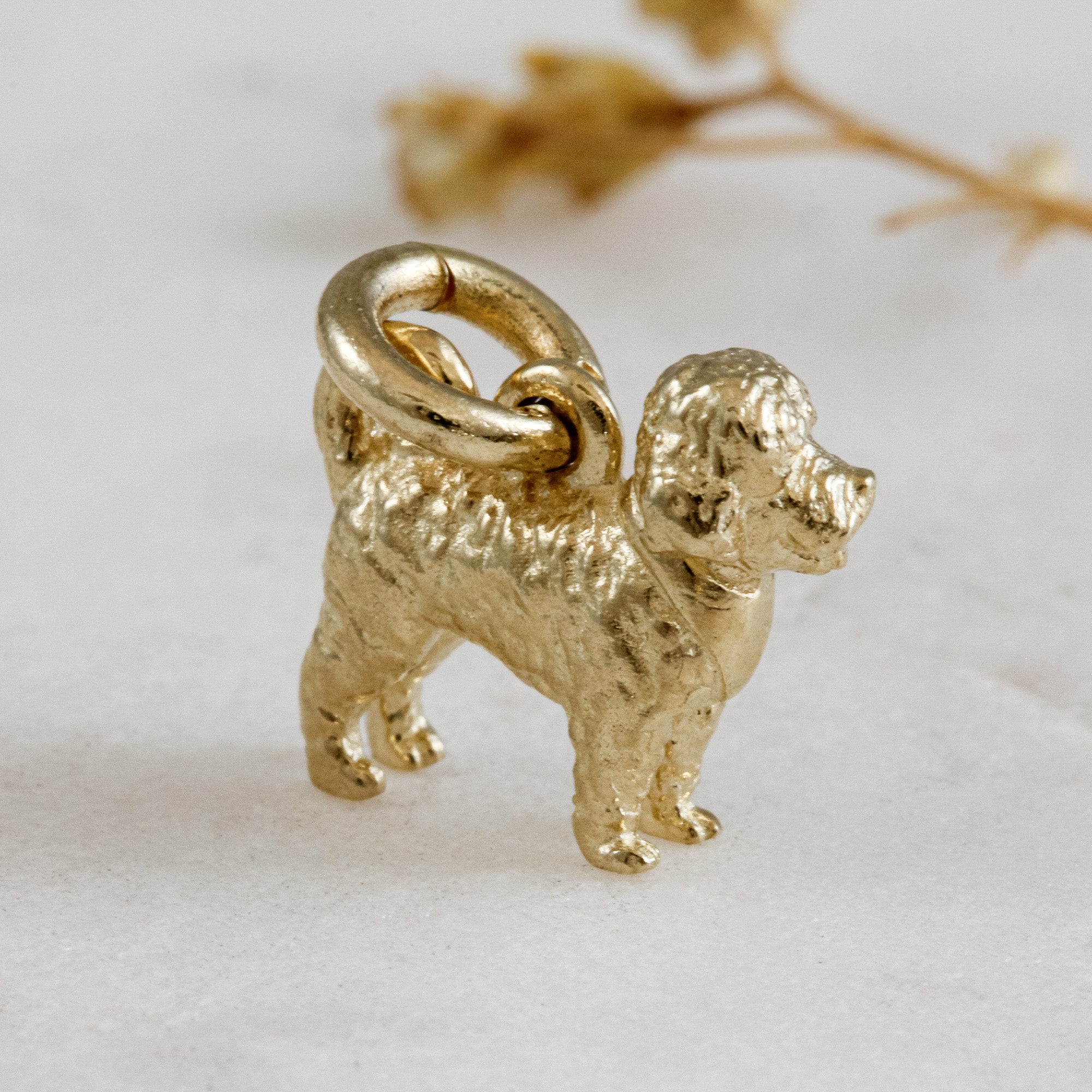 Cavapoo Solid Gold Dog Charm - Scarlett Jewellery