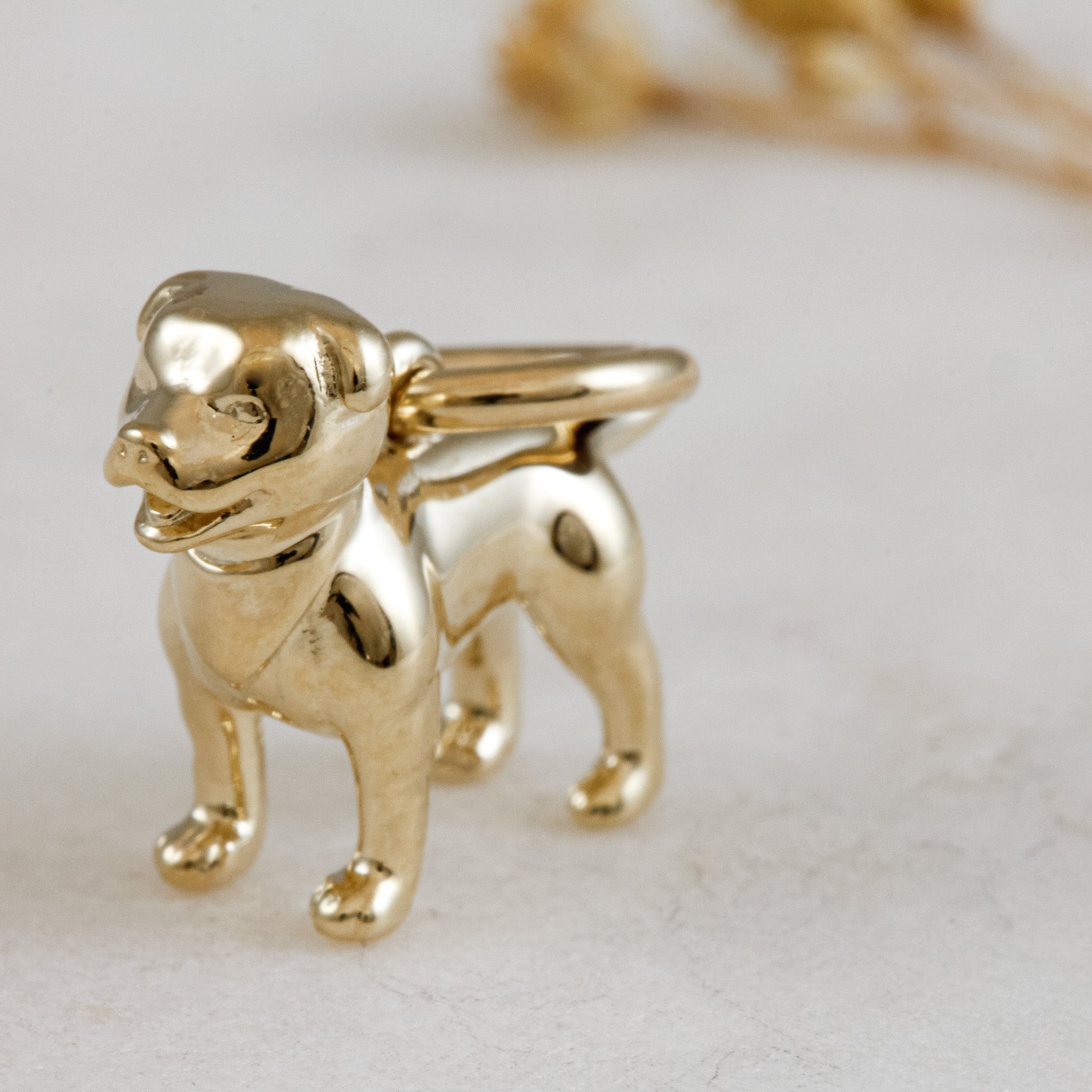 Staffordshire Bull Terrier Solid Gold Dog Charm - Scarlett Jewellery