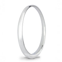 Eclipse Silver Oval Bangle - Scarlett Jewellery