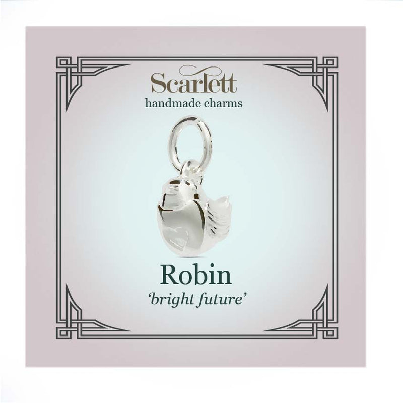 Robin Solid Gold Charm - Gold Christmas Necklace - Scarlett Jewellery
