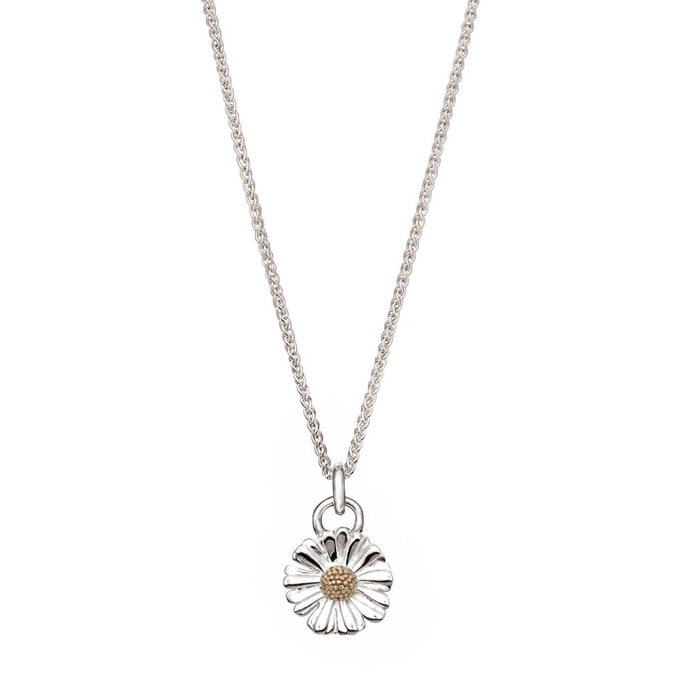 Daisy Silver & Solid Gold Necklace – Scarlett Jewellery