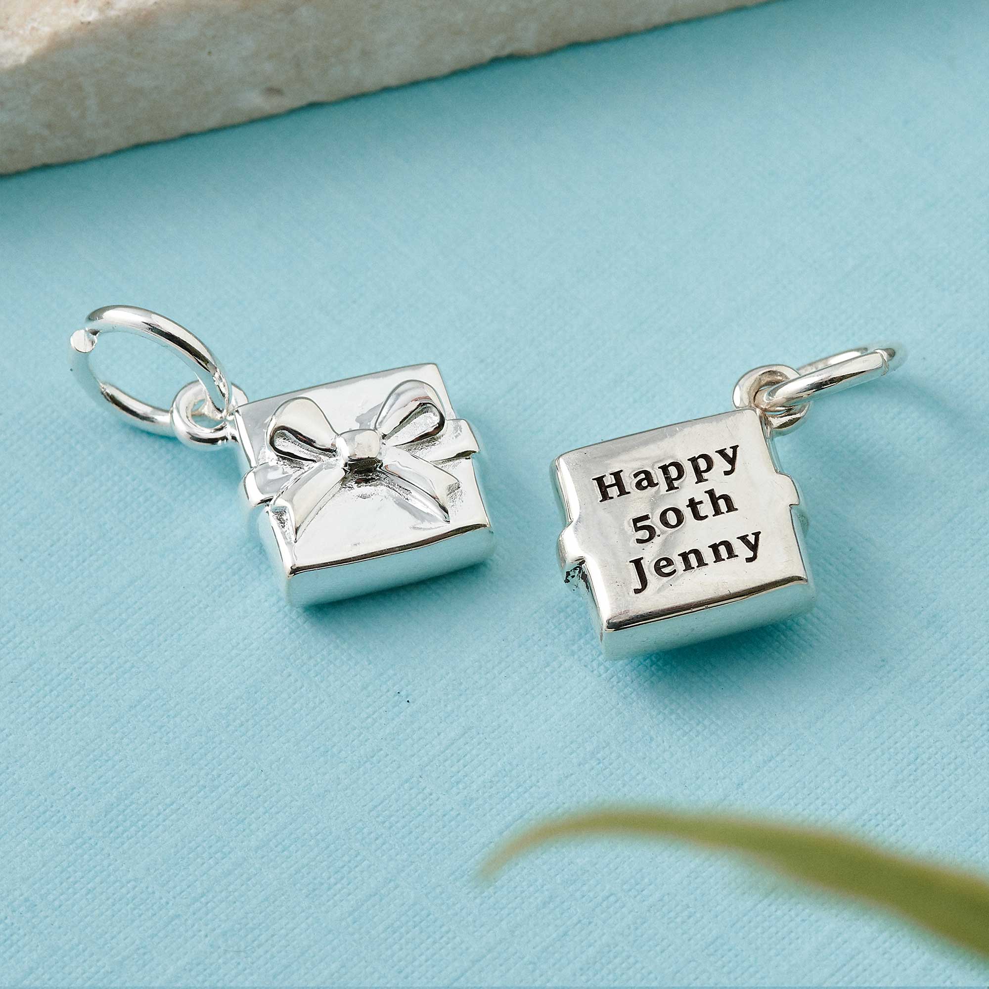 Present Personalised Silver Charm - Scarlett Jewellery